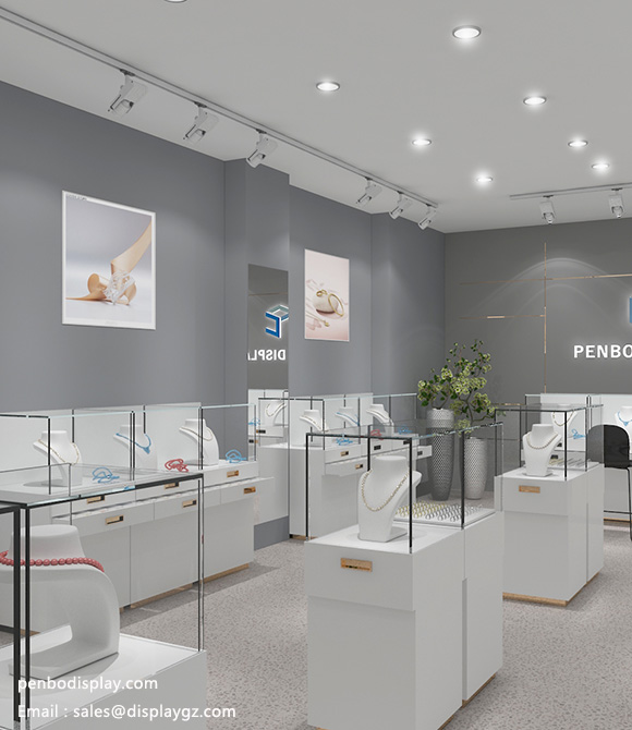 Jewelry store design - Jewelry display case custom sales - penbo