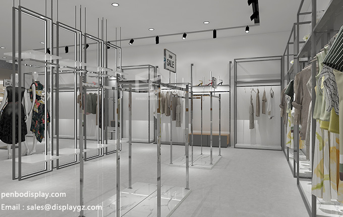 Wall mounted clothing rack & clothing displays | supplier_penbo