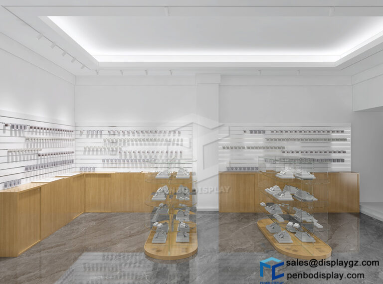 Customed Jewelry Display Cases And Jewellery Shop Interior 3d Design In ...