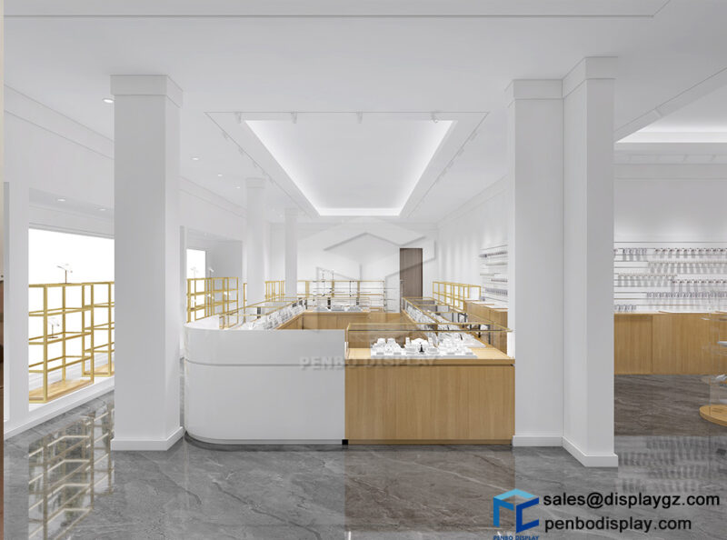 Customed Jewelry Display Cases And Jewellery Shop Interior 3d Design In ...