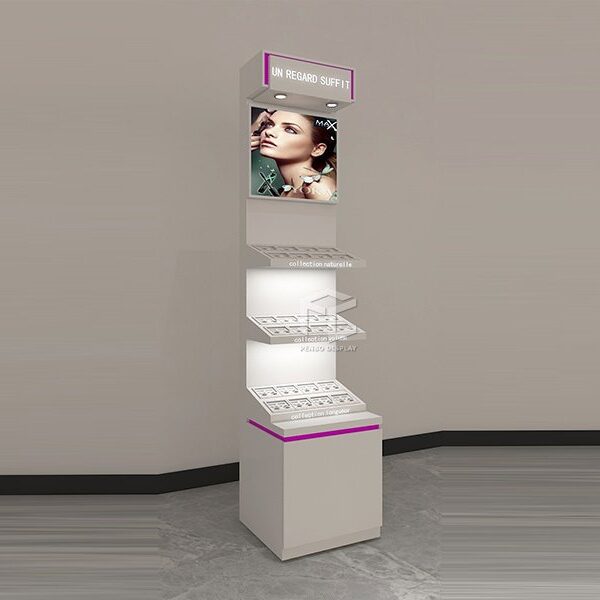 Custom Floor Eyelash Display Stand | Luxury Acrylic Lash Rack | Suppliers