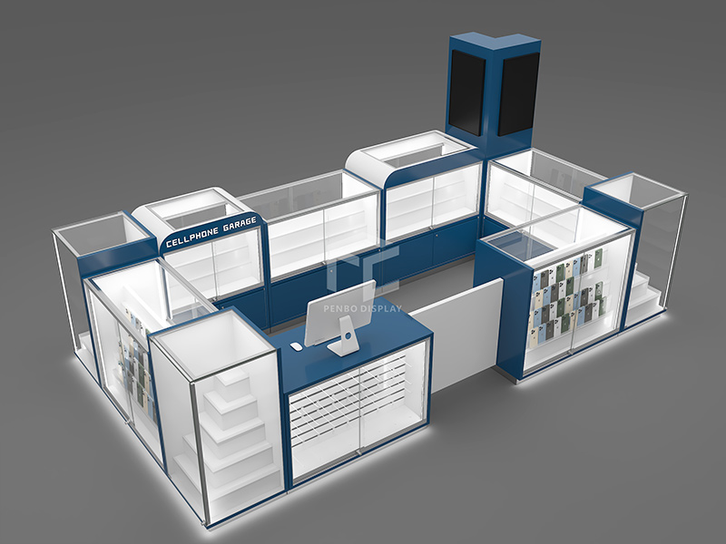 Custom Cell Phone Mall Kiosk Manufacturer | Free Design_PenboDisplay