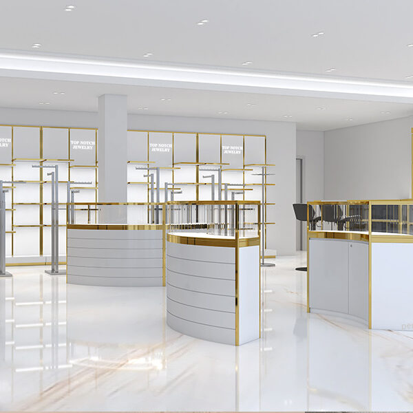 Custom Round Jewelry Display Counter for Retail Stores - Jewelry ...