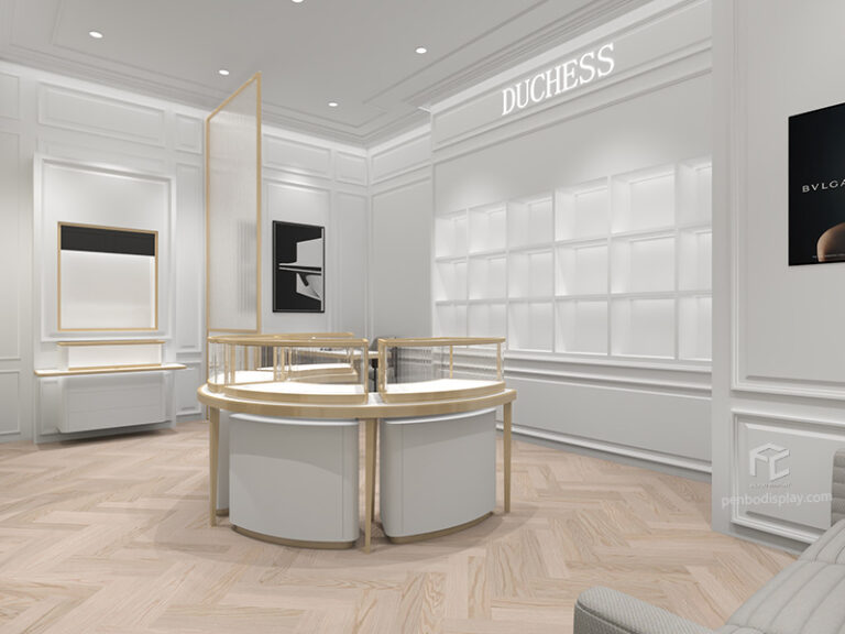 Custom Round Jewelry Display Counter for Retail Stores - Jewelry ...