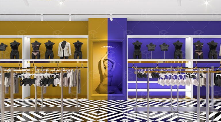 Stylish Ladies Undergarments Shop Design & Custom Lingerie Display Rack ...