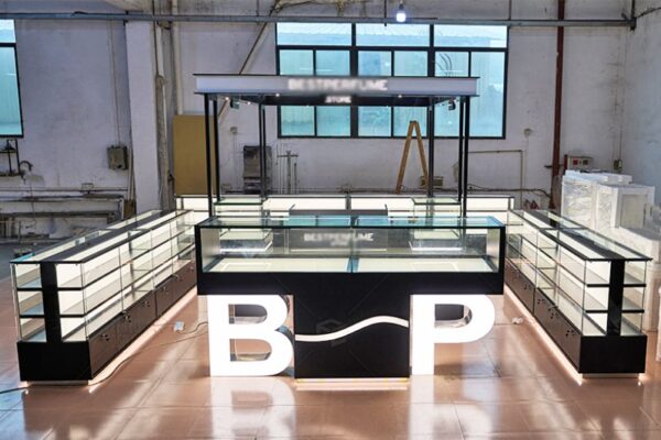 Custom Perfume display showcase for shops | perfume kisok design ...
