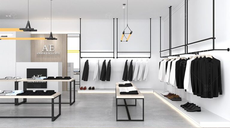 Mens wear shop interior design - Custom Clothing Store Fixtures - Penbo ...