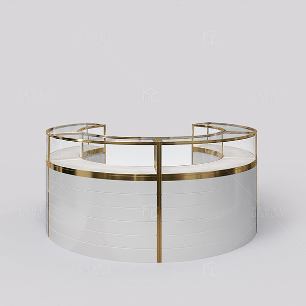 Custom Round Jewelry Display Counter for Retail Stores - Jewelry ...
