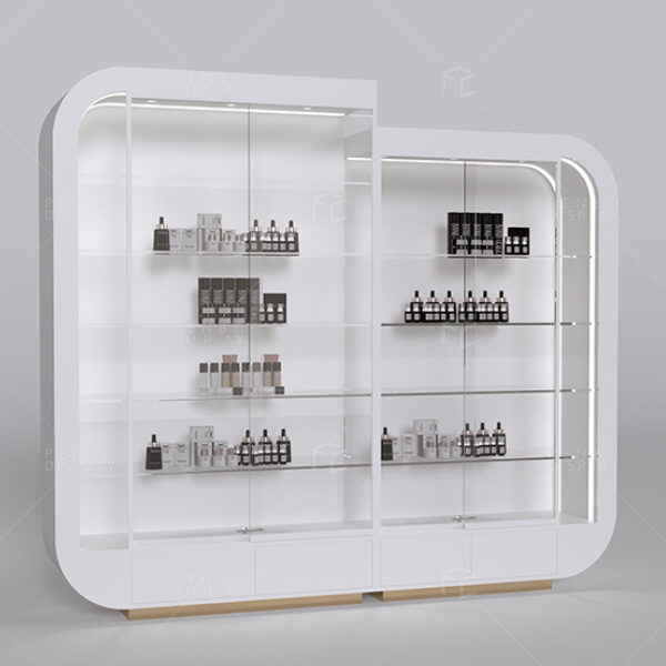 Modern Glass Shelf Display Cabinet for Beauty Products - Cosmetic ...