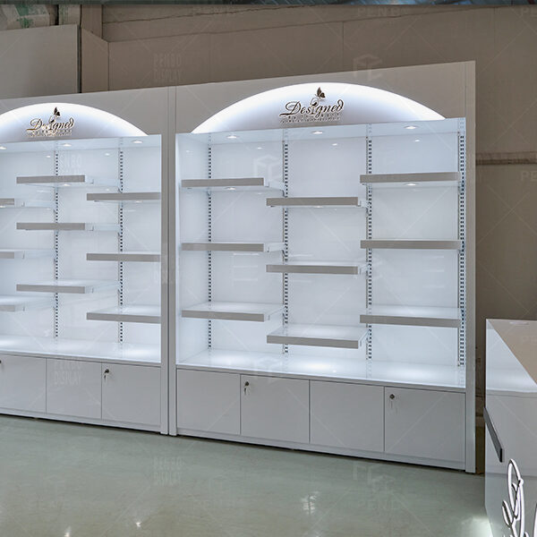 Modern Illuminated Retail Display Shelves | Custom Store Wall Cabinets ...