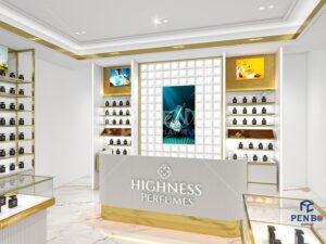 Luxury perfume shop interior design | custom perfume store shelving and ...