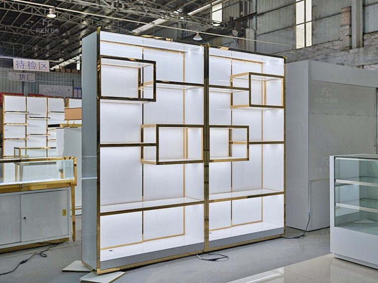 Luxury Jewelry Wall Display Cabinet | Custom Back Wall Showcase for ...