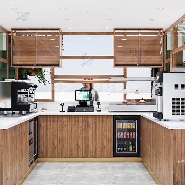 Custom Outdoor Coffee Kiosk | Modern Vintage Street Café Booth Design